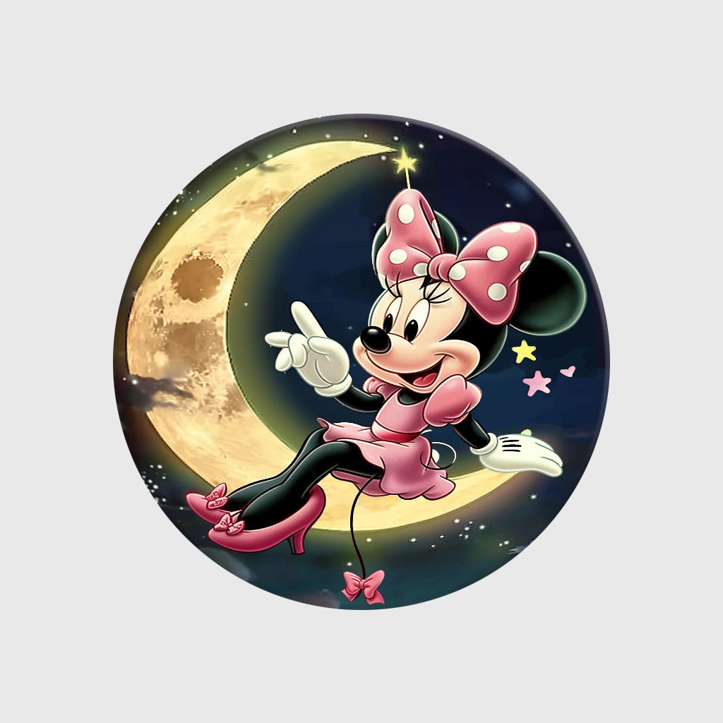 Minni on the Moon - Golden Dark Version - Part One - Wandbild im Kreis