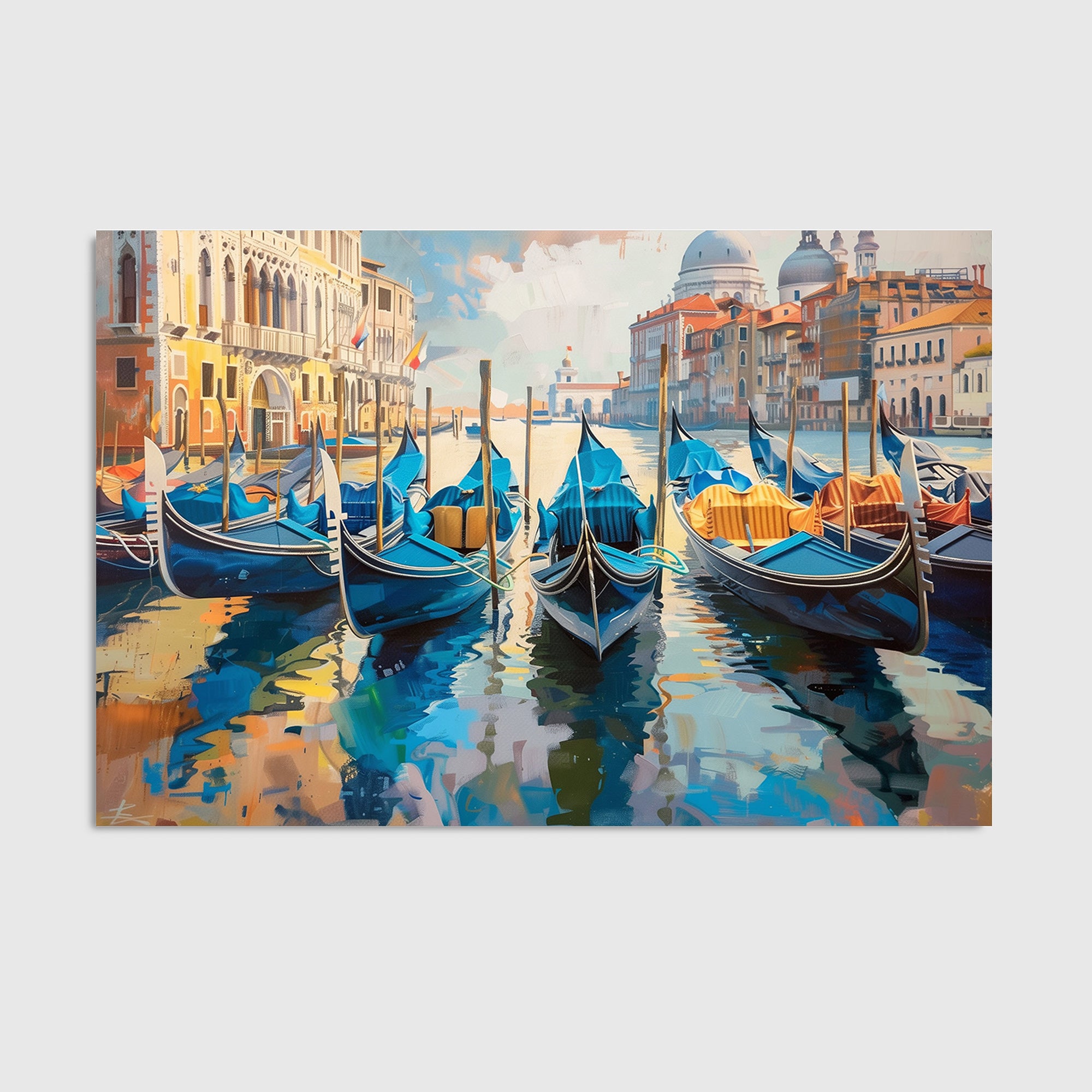 Boots Port - Landschaft im Querformat - Premium Wandbilder