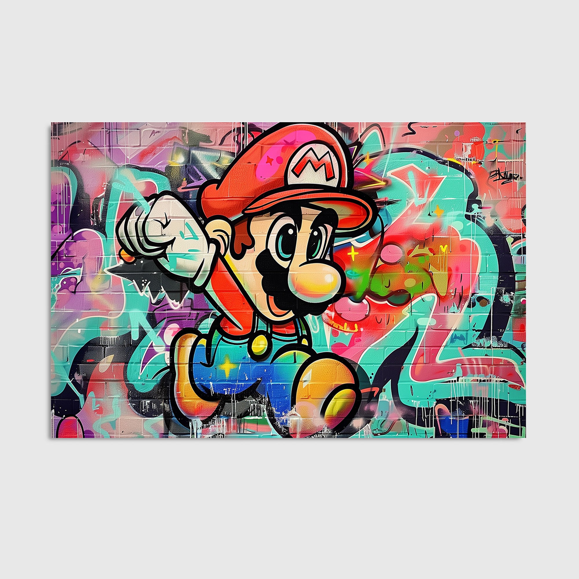 Mario Street Art Graffiti - Premium Wandbilder
