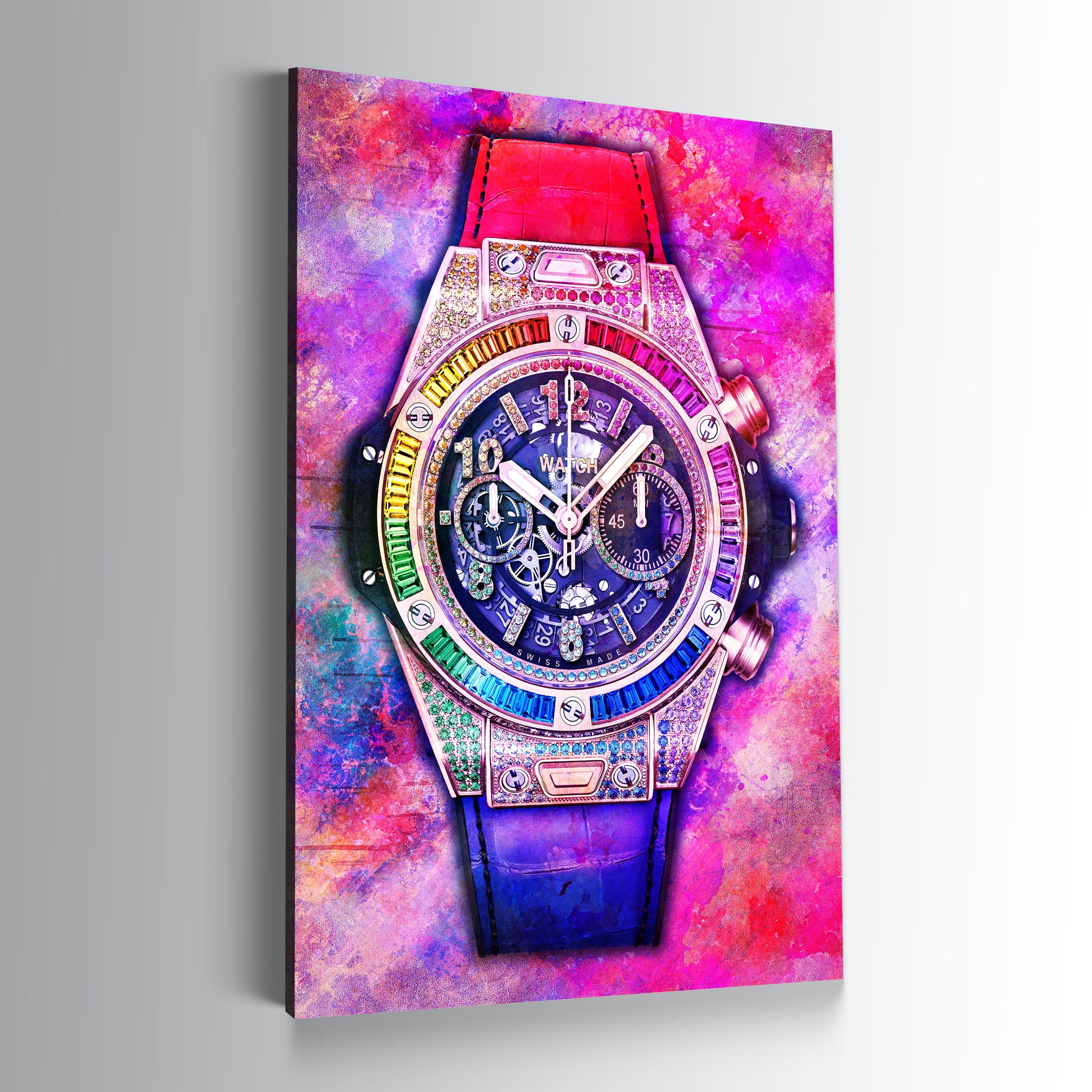 Uhr - Colorful Watch - Premium Wandbild