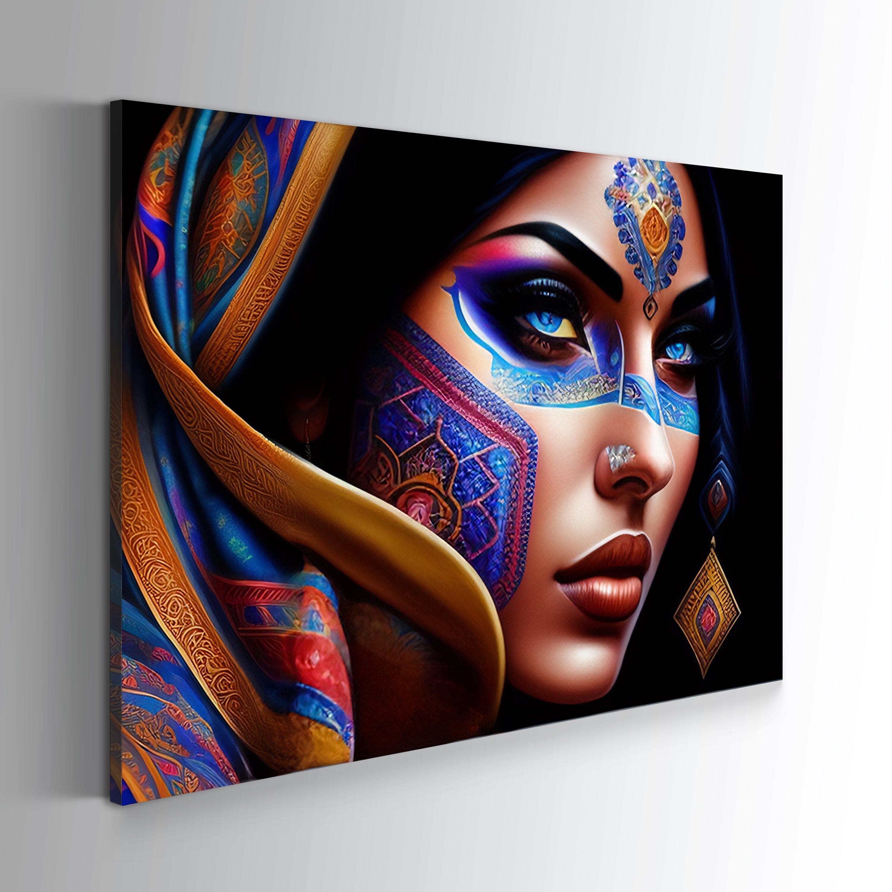 Oriental Colorful Princess - Premium Wandbild